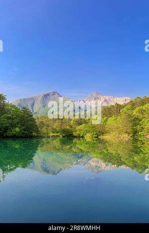 Bishamon-numa and Mt Stock Photo - Alamy