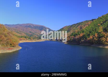 Lake Kuzuryu in Autumn Stock Photo - Alamy