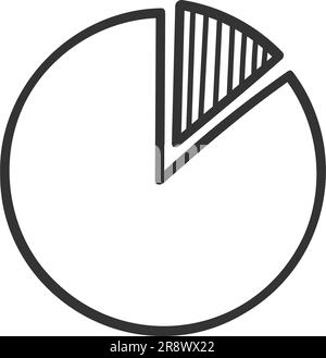 Donut chart in doodle style. Hand drawn circle graph with separated ...