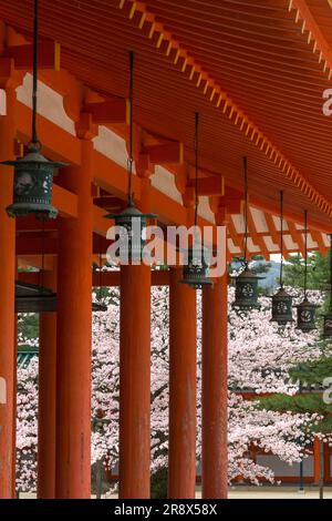 Corridor of Heian Shrine Stock Photo - Alamy