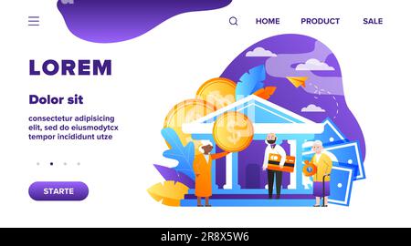 Old people getting pension payment Stock Vector Image & Art - Alamy