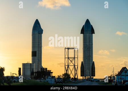 SpaceX Starship SN15 and SN 16 at Starbase, Boca Chica, Texas Stock ...