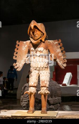 Huitzilopochtli figure, Aztec sun and war god, archaeological site and ...