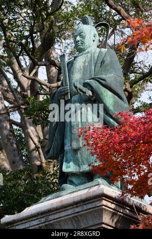 Bronze Statue of Ii Naosuke - Hikone Castle grounds, Japan Stock Photo ...