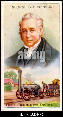 George Stephenson - Vintage Cigarette Card Stock Photo - Alamy