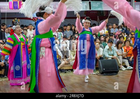 Gangneung, South Korea - June 21, 2023: Shamanistic ritual at the ...