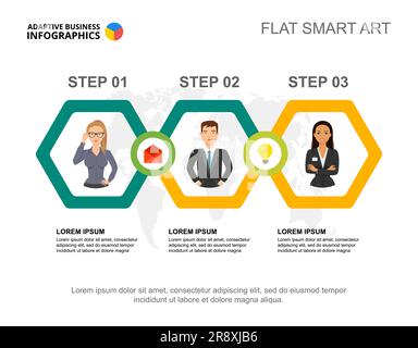 Three partners process chart template for presentation Stock Vector ...