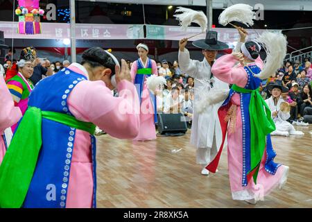 Gangneung, South Korea - June 21, 2023: Shamanistic ritual at the ...