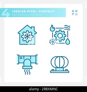 Hvac equipment light blue icons Stock Vector Image & Art - Alamy