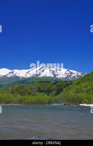 Mt. Tsuki and Sagae River Stock Photo - Alamy