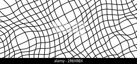 Distorted outline wireframe background. Abstract wavy flowing ...