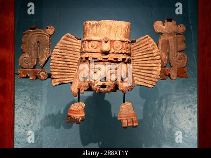 Brazier depicting Tlaloc, god of water, archaeological site and museum ...