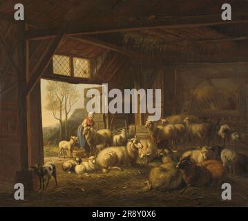 Animal life in Europe: Goat, color illustration, 1800s Stock Photo - Alamy