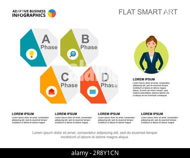 Four Phases Chart Slide Template Stock Vector Image & Art - Alamy