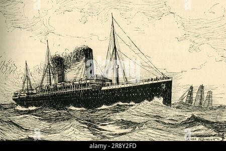 RMS 'Oceanic', White Star Line vessel, inservice 1871-1895. Engraving ...