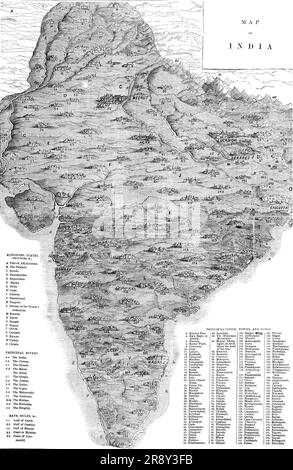 Map of the British Indian Empire from Imperial Gazetteer of India, 1909 ...