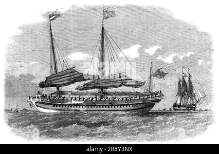 Naval architecture of 19th century: stern and rudder design of a ship ...