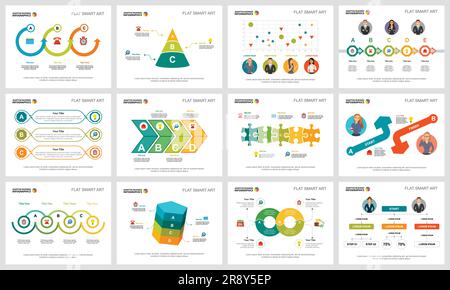 Colorful startup and management infographic charts set Stock Vector ...