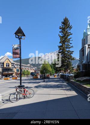 Banff Town Center, Banff, Banff National Park, Alberta, Canada Stock ...
