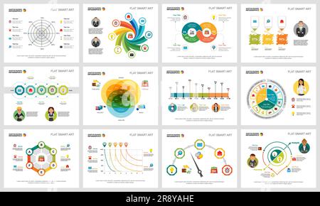 Colorful accounting or production concept infographic charts set Stock ...