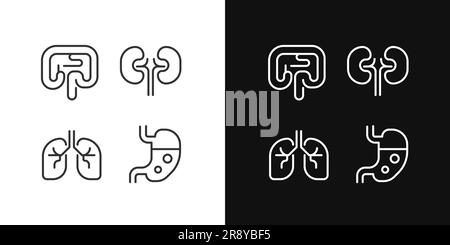 Human organs pixel perfect linear icons set Stock Vector Image & Art ...