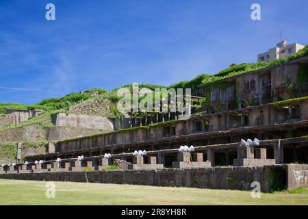 Sado gold mine Kitazawa flotation field ruins Stock Photo - Alamy