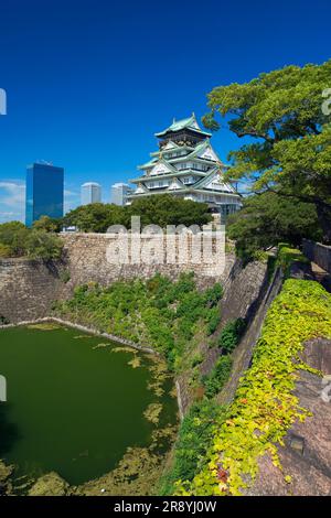 Tower of Osaka Castle and inner moat Stock Photo - Alamy