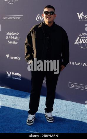 Los Angeles Dodgers' Julio Urias bats during the fifth inning of a ...
