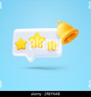 Chat box icon with stars. Rating background. Assessment concept ...