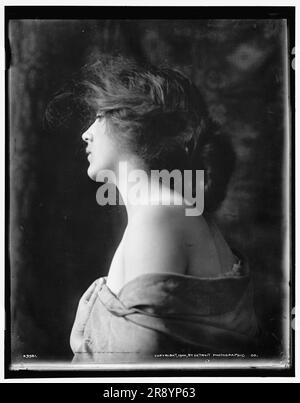 Reproduction of a portrait of an unknown young woman by Gustave Jean ...