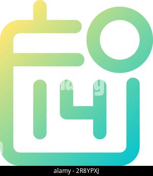Calendar pixel perfect gradient linear ui icon Stock Vector Image & Art ...