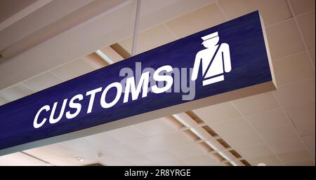 Airport Travel Customs Sign. VAT Import Tax Stock Photo - Alamy