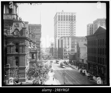 Detroit, Michigan - Griswold Street in Detroit's financial district ...