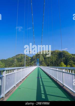 RYUJIN BIG SUSPENSION BRIDGE,Hitachiota city,Ibaraki,Japan Stock Photo ...