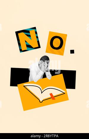 Image collage picture of sad depressed woman crying and shouting aaa ...