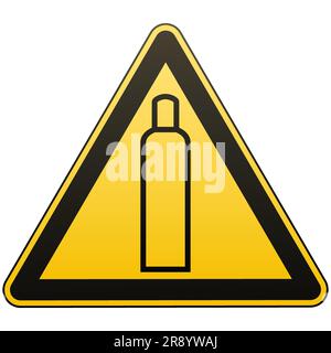 Gas bottle. Attention is dangerous. Warning sign. Safety technology ...