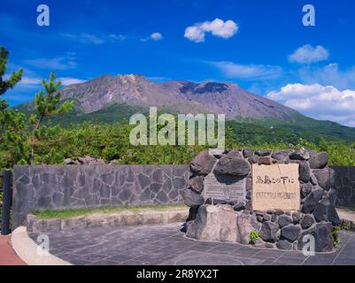 Sakurajima from Karasujima viewing location Stock Photo - Alamy