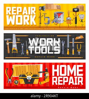 Cartoon funny drill diy, building and repair tool character. Isolated ...