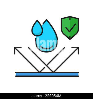 water-repellent vector icon. Isolated contour symbol illustration Stock ...