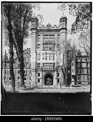 A historic photograph of Yale College in New Haven, Connecticut ...