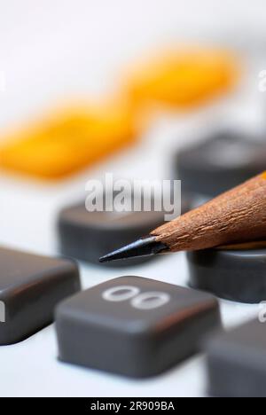 Computer keyboard and pencil Stock Photo - Alamy