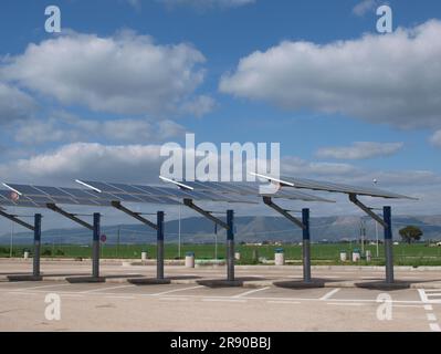 Solar cells of italian motorway service areas Stock Photo - Alamy