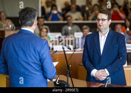 MAASTRICHT - Members of the Provincial Executive, with from left to ...