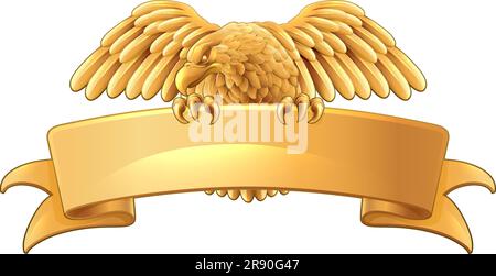Eagle Scroll Symbol Crest Banner Parchment Design Stock Vector Image ...