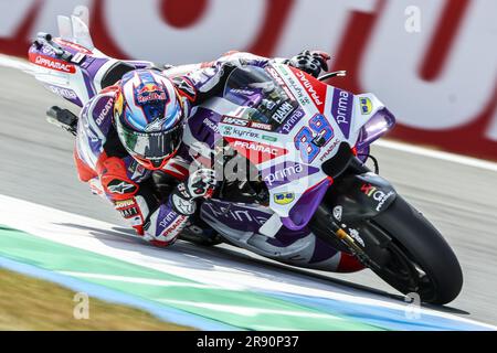 ASSEN – Jorge Martin (ESP) on his Ducati in action during the first ...