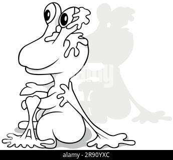 Drawing of a Garbage Monster with Slime on his Body Stock Vector Image ...