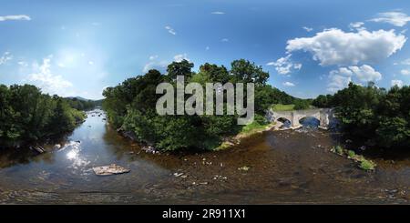 360° view of Llangynidr aerial 360 panorama - Alamy