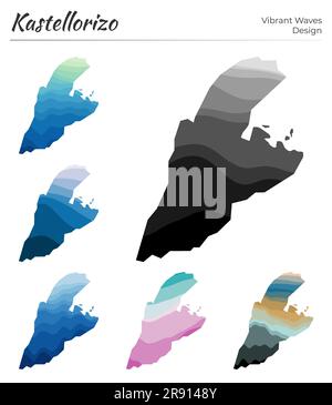 Set of vector maps of Europe. Vibrant waves design. Bright map of ...