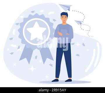 Social abilities concept, personal development, self improvement, flat vector modern ...