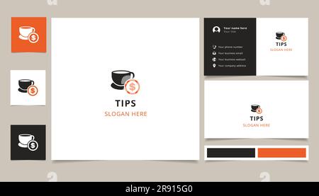Tips logo design with editable slogan. Branding book and business card ...